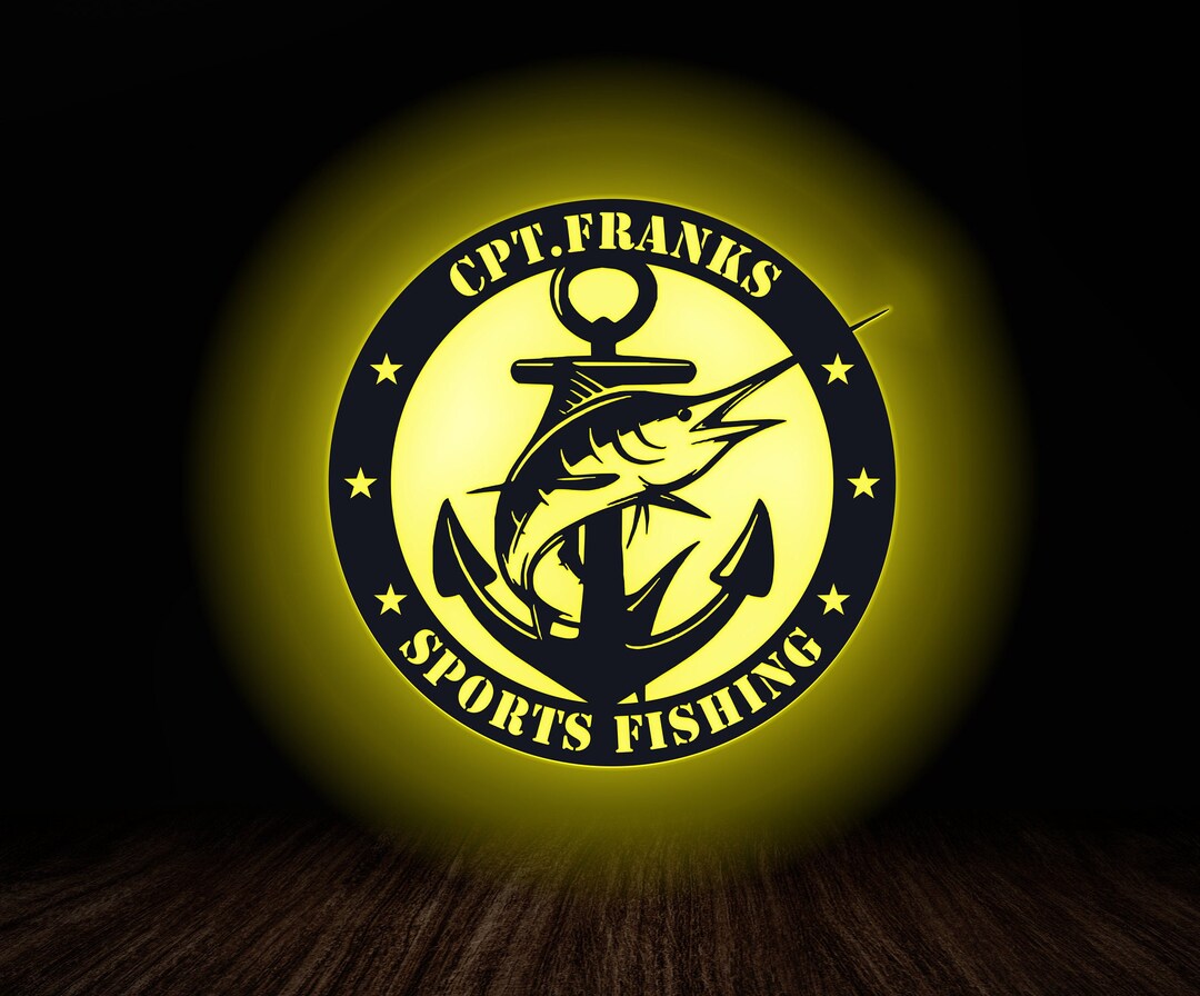 Personalized Sports Fishing LED Sign, Marlin Sign, Boat Captain Sign - Etsy