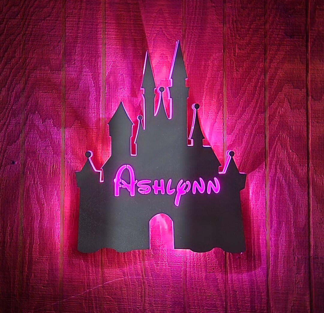 Personalized Princess Castle LED Sign: Girls Nursery Nightlight - Etsy