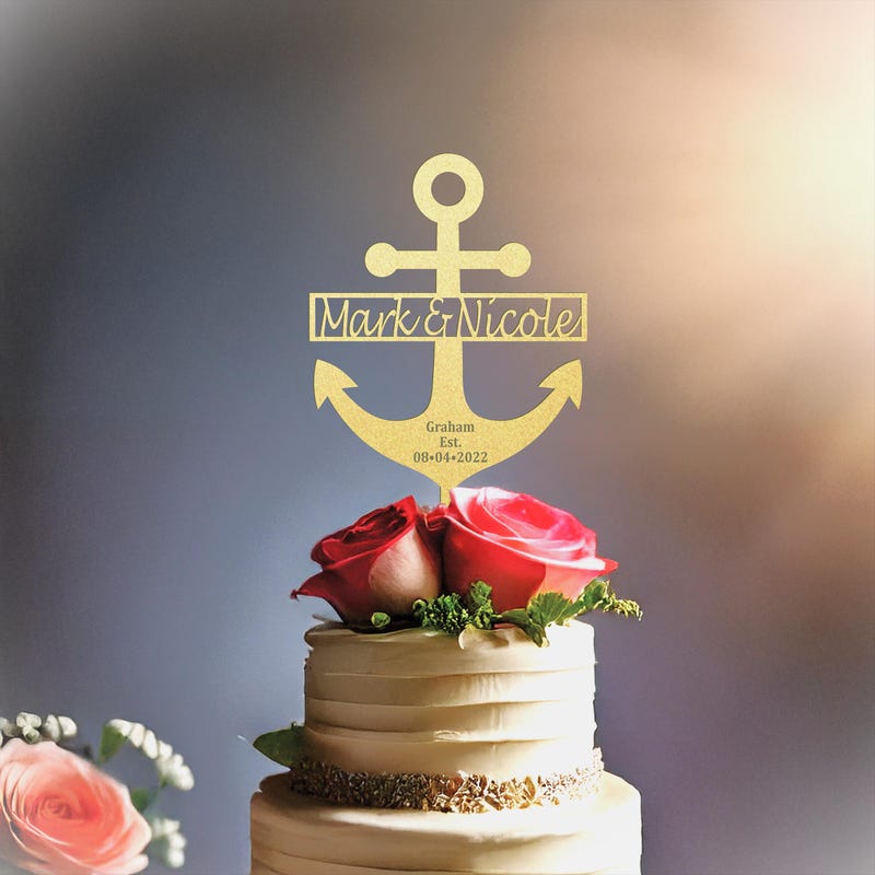 Anchor Cake Topper - Etsy