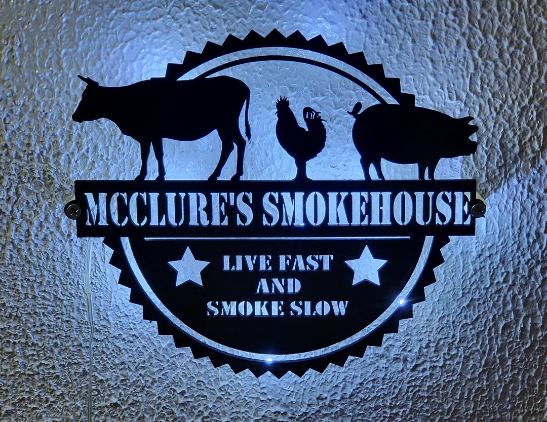 Barbecue Sign, Meat Smoker Sign, Custom BBQ Sign, Man Cave Sign, Gift ...