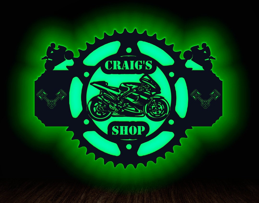 Custom Sport Bike Honda CBR Kawasaki Ninja Neon Sign, Personalized Shop ...