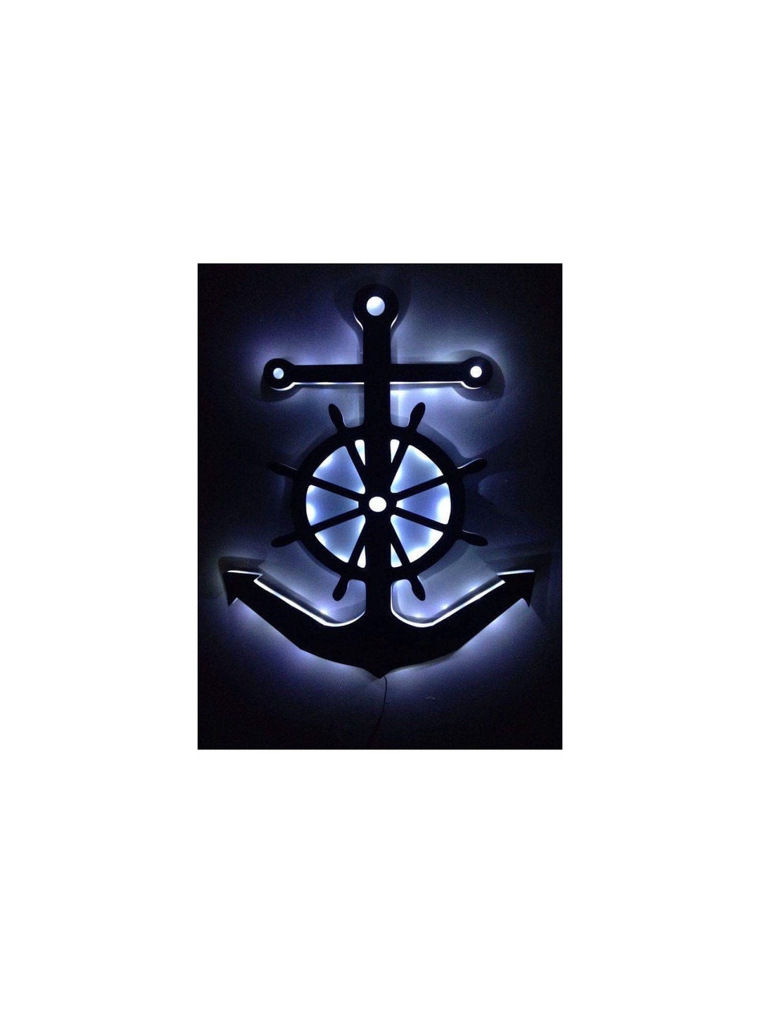 Nautical LED Sign, Anchor Lighted Sign, Love My Sailor Sign, Navy ...