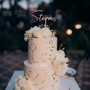 Personalized Cake Toppers for Weddings, Wedding Cake Sign Minimalist ...