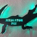 Alligator Wall Sign Custom Alligator Wall Decor. LED Lighted - Etsy