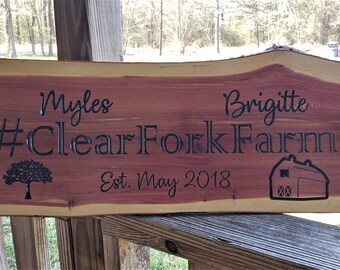 Rustic Cedar Sign - Etsy