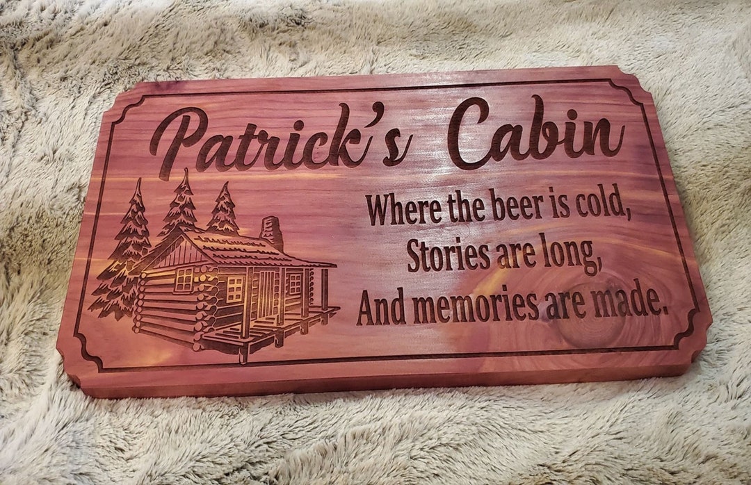 Personalized Custom Wood Cabin Sign, Welcome to Cabin Lake House ...