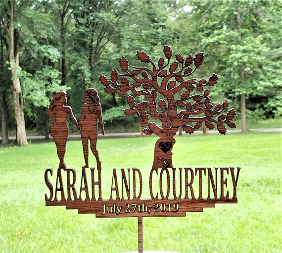 Lesbian Cake Topper LGBTQ Cake Topper Lesbian Tree Cake - Etsy