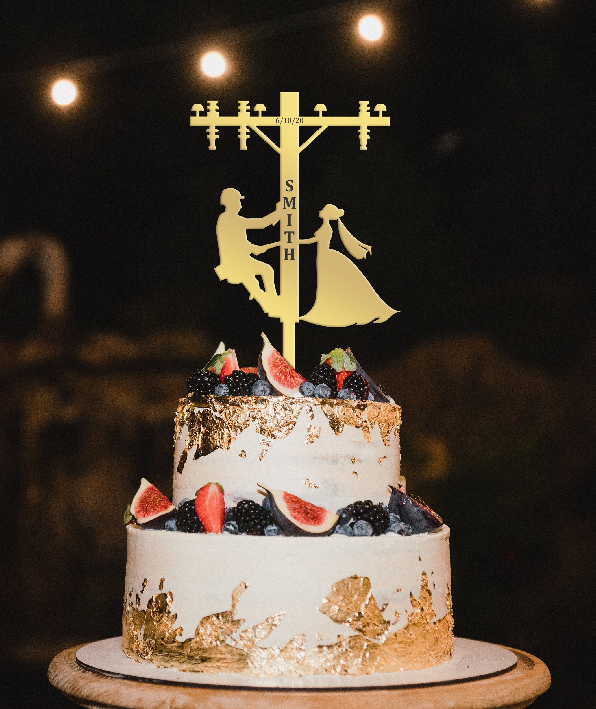 Lineman Wedding Cake Topper: Custom IBEW Cake Decoration - Etsy
