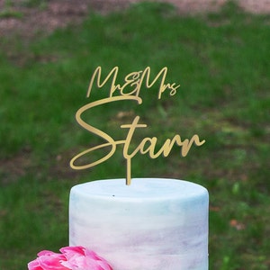 Personalized Cake Toppers for Weddings, Wedding Cake Sign Minimalist ...
