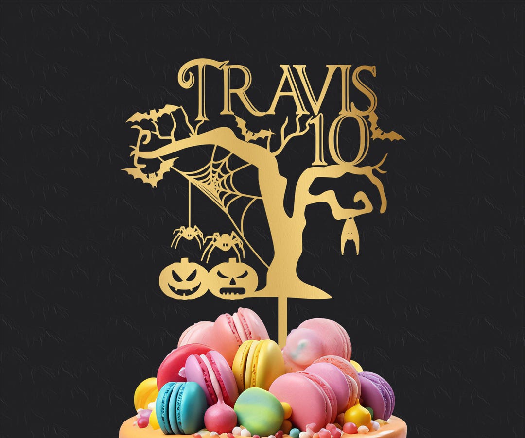 Halloween Happy Birthday Cake Topper, Cake Topper Birthday Cake ...