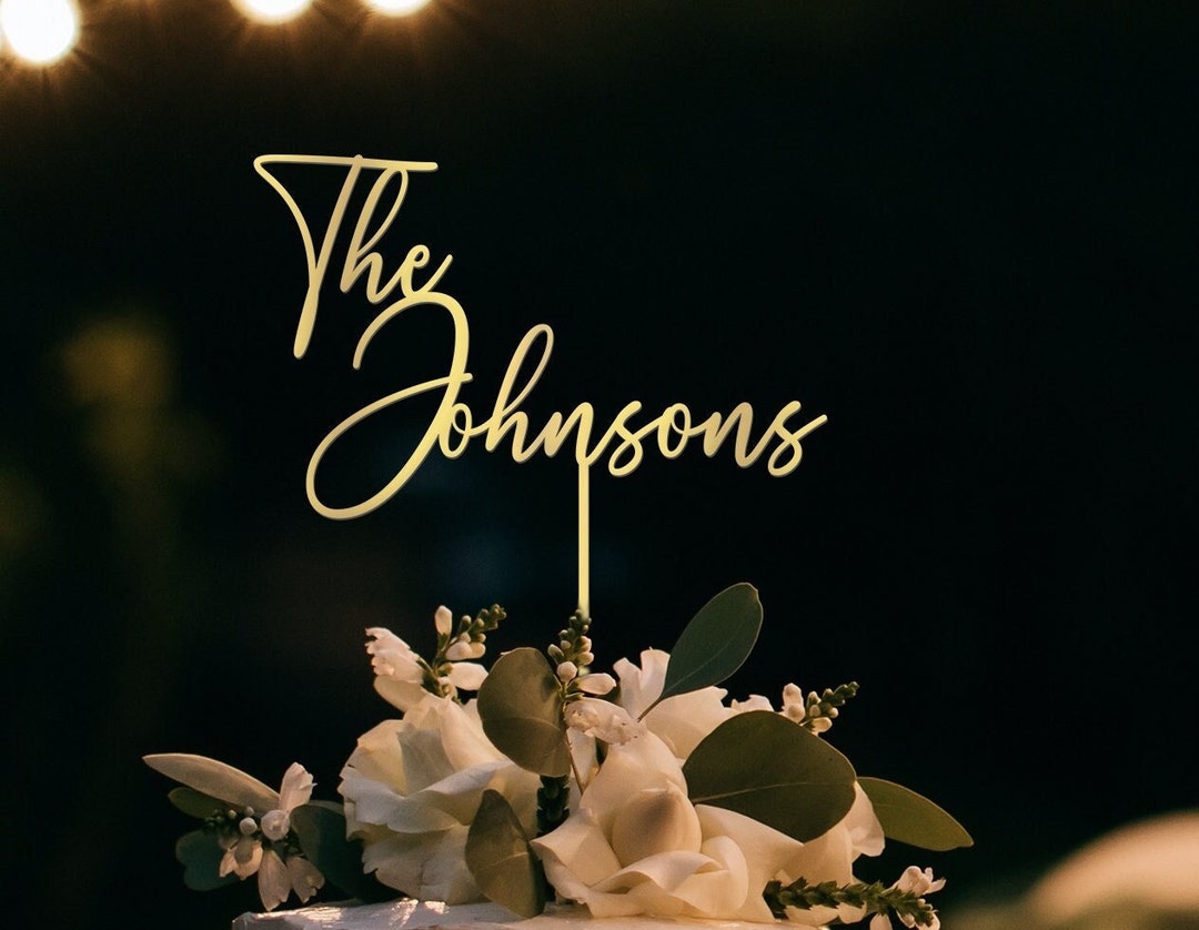 Personalized Cake Toppers for Weddings, Wedding Cake Sign Minimalist ...