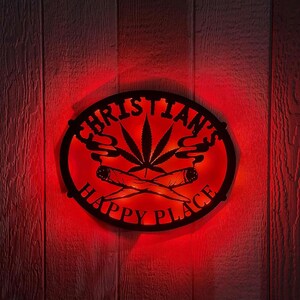 Personalized Cannabis Neon Sign, 420 Weed Sign, Grow Room Custom Sign ...