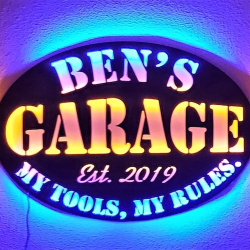 Personalized Man Cave Shop Sign Custom Metal Shop Sign Dad - Etsy