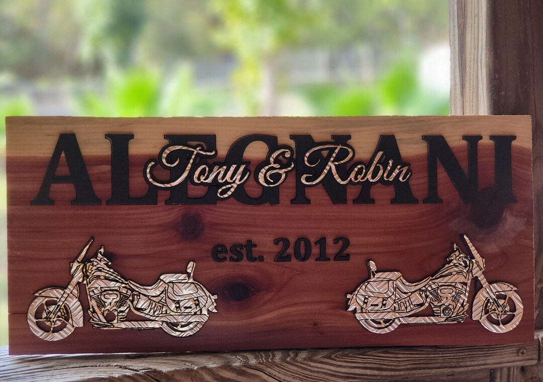 Custom Harley Sign for Him, Personalized Motorcycle Gifts, Biker ...