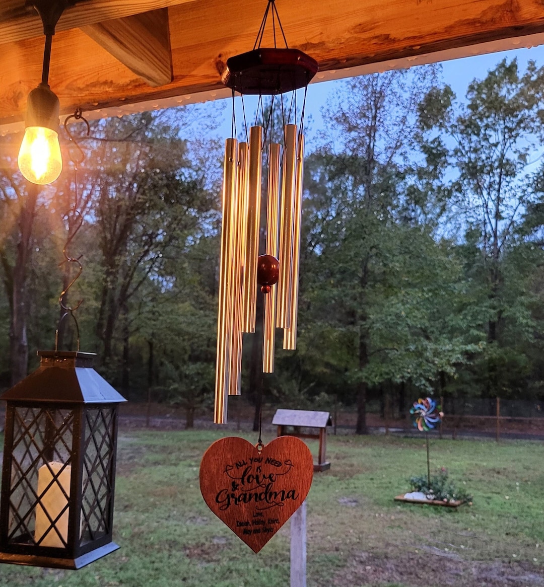 Personalized Wind Chime: Rustic Farmhouse Barn Red Plaque - Etsy