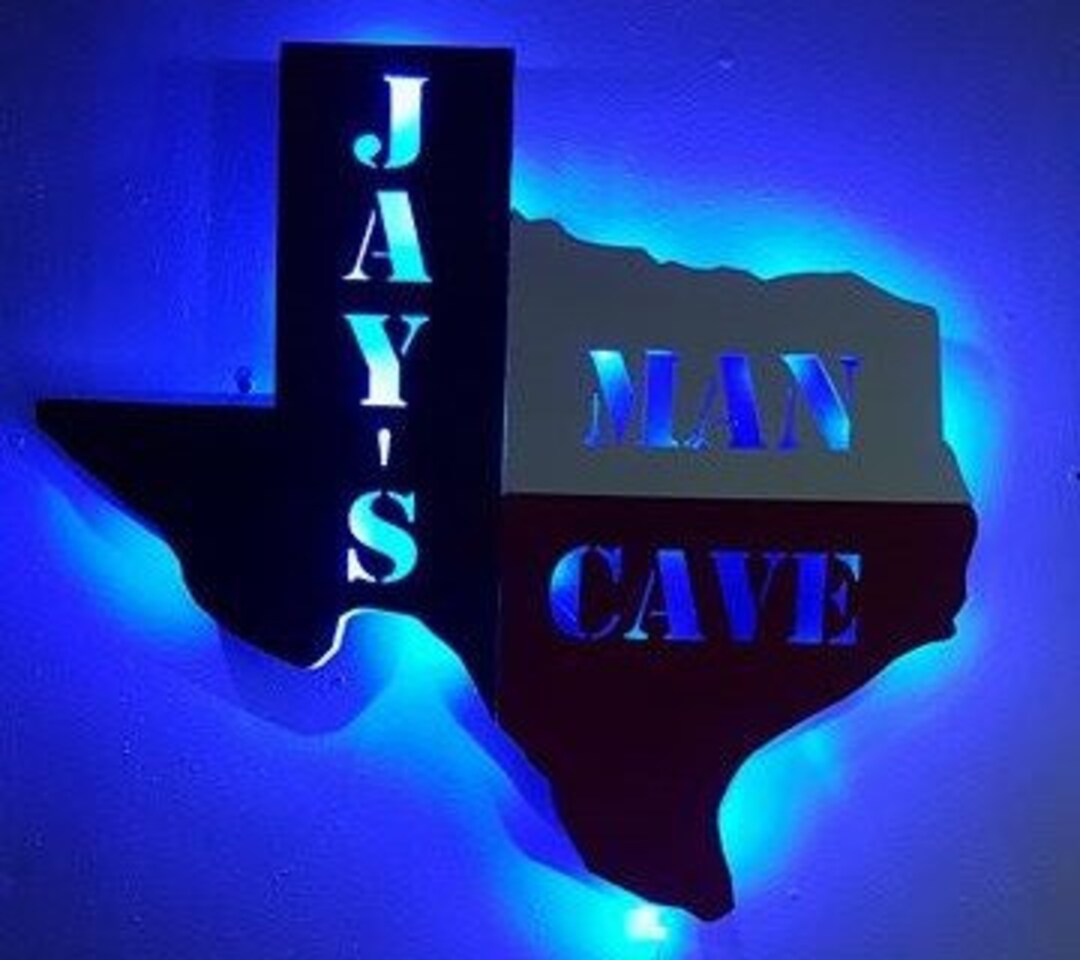 Personalized Texas Lighted Sign, Custom Name, Lighted LED Sign, Texas ...