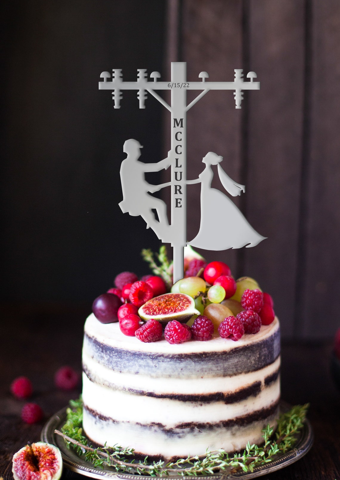 Lineman Wedding Cake Topper: Custom IBEW Cake Decoration - Etsy