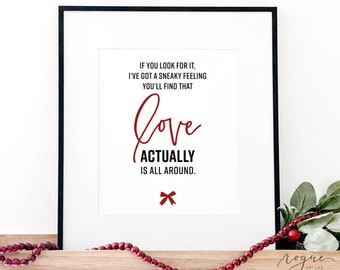 Love Actually Quotes A5, A4, A3 Poster or Print - Etsy