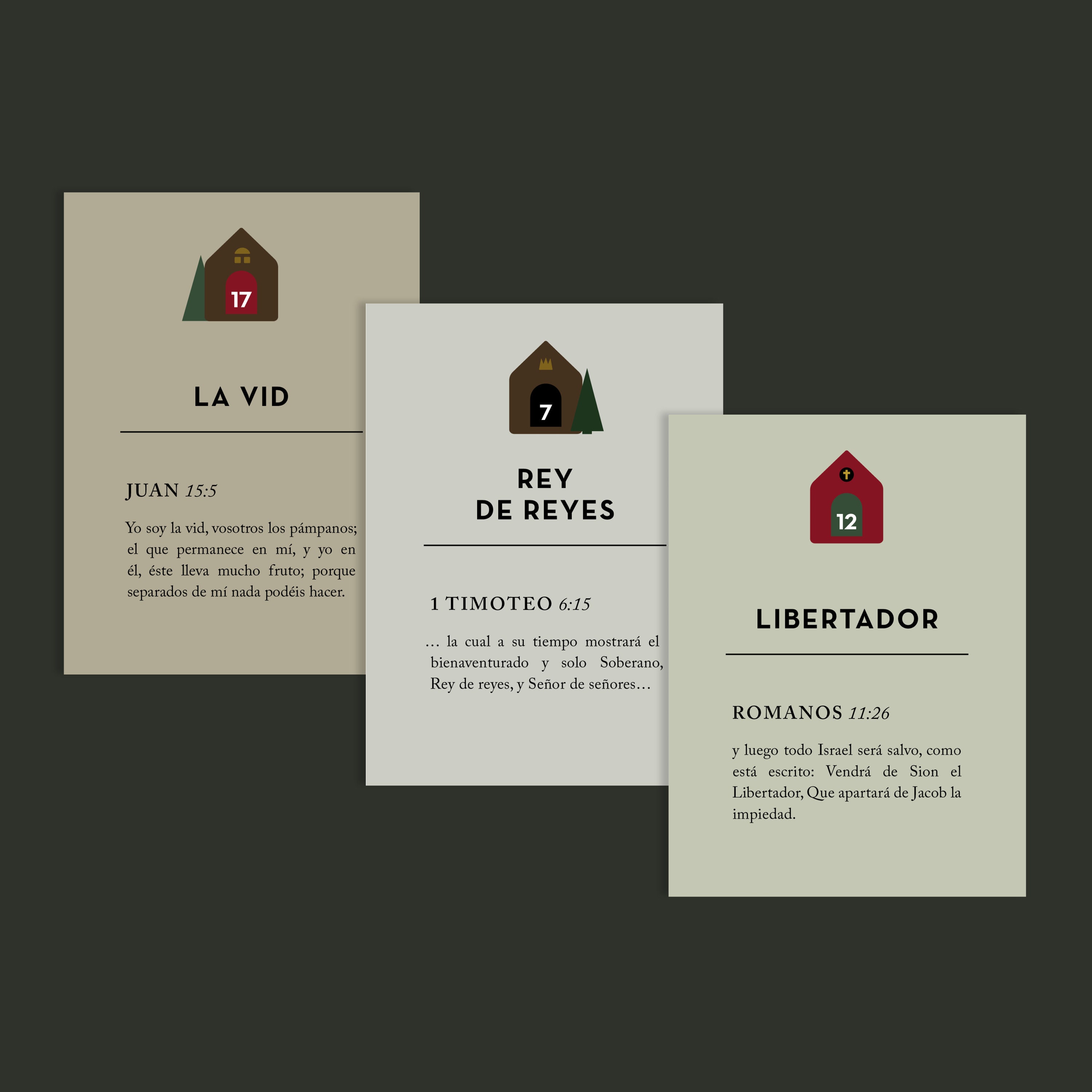 Tarjetas De Calendario De Adviento, Impresión Digital, Juego De 25 ...