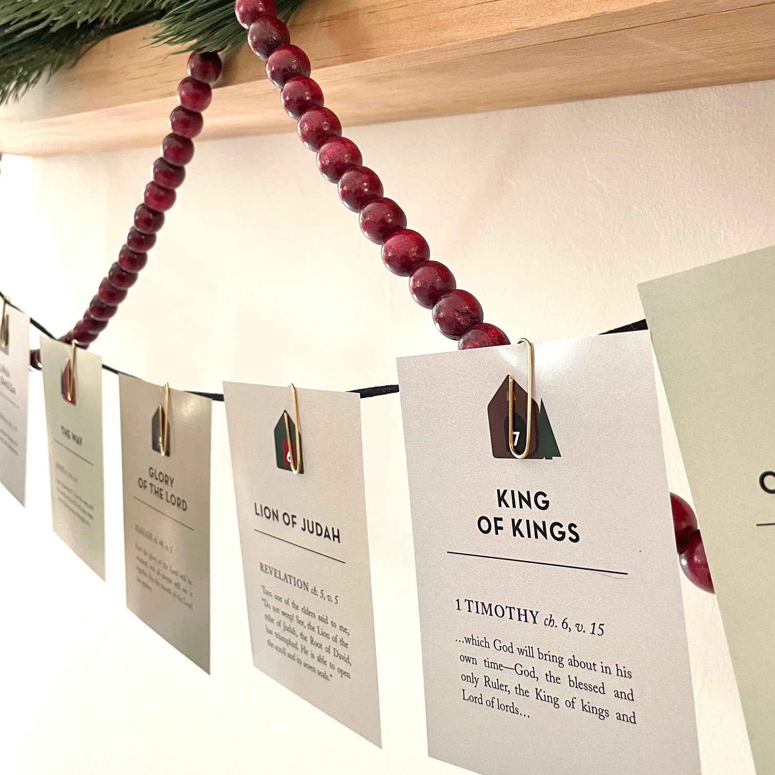 Tarjetas De Calendario De Adviento, Impresión Digital, Juego De 25 ...