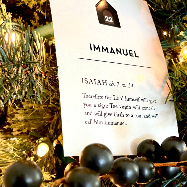 Tarjetas De Calendario De Adviento, Impresión Digital, Juego De 25 ...