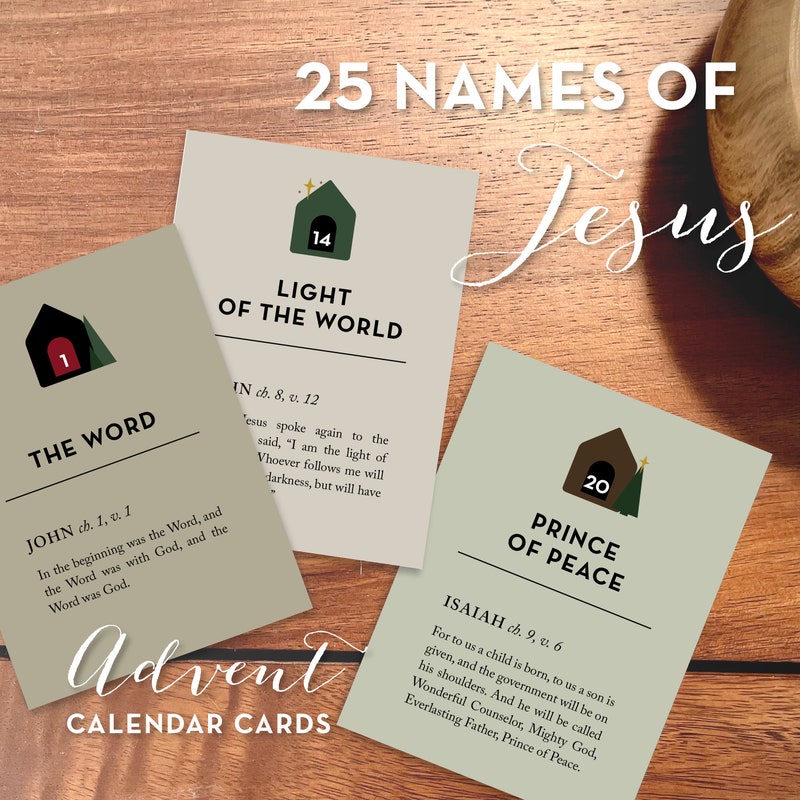 Names of Jesus Advent Calendar - Etsy