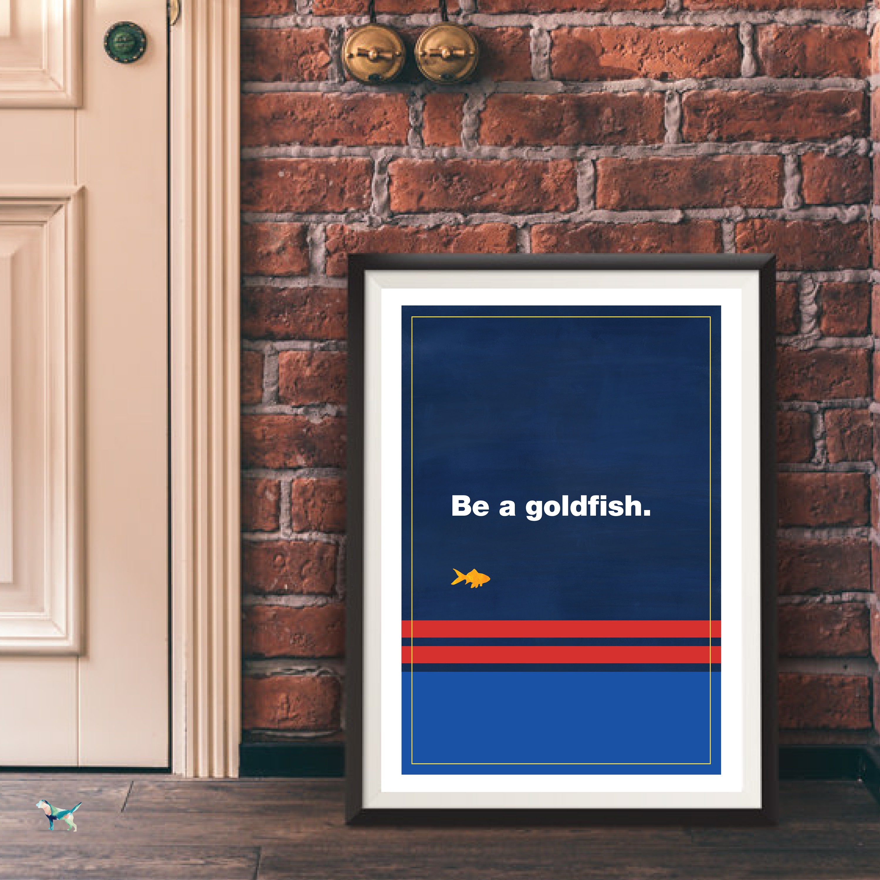 Be a Goldfish Digital Print Inspirational Quote Wall Decor - Etsy