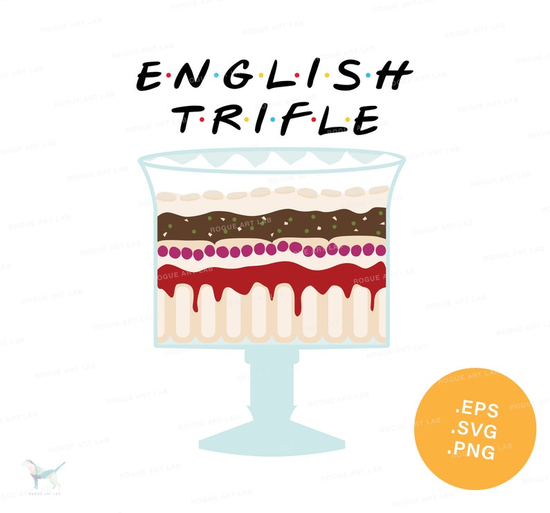 Rachel's English Trifle SVG Vector Art, Friendsgiving SVG for Cricut ...
