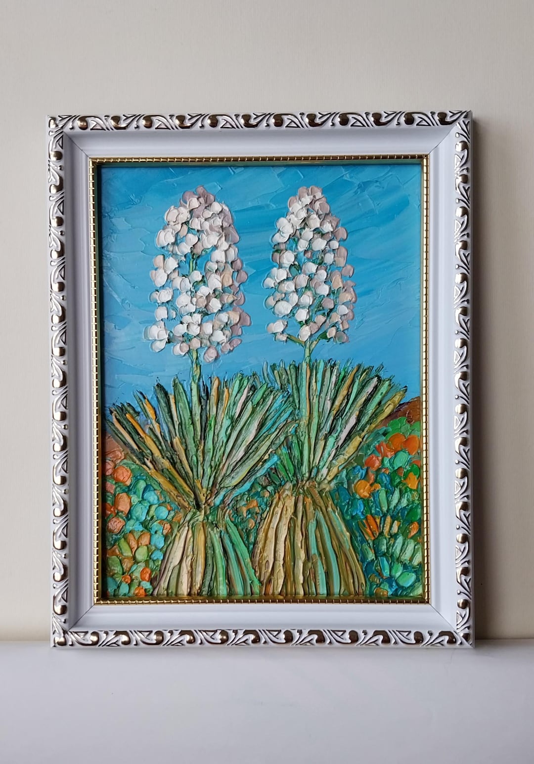 Yucca Desert Oil Painting Original: New Mexico Southwest Landscape ...