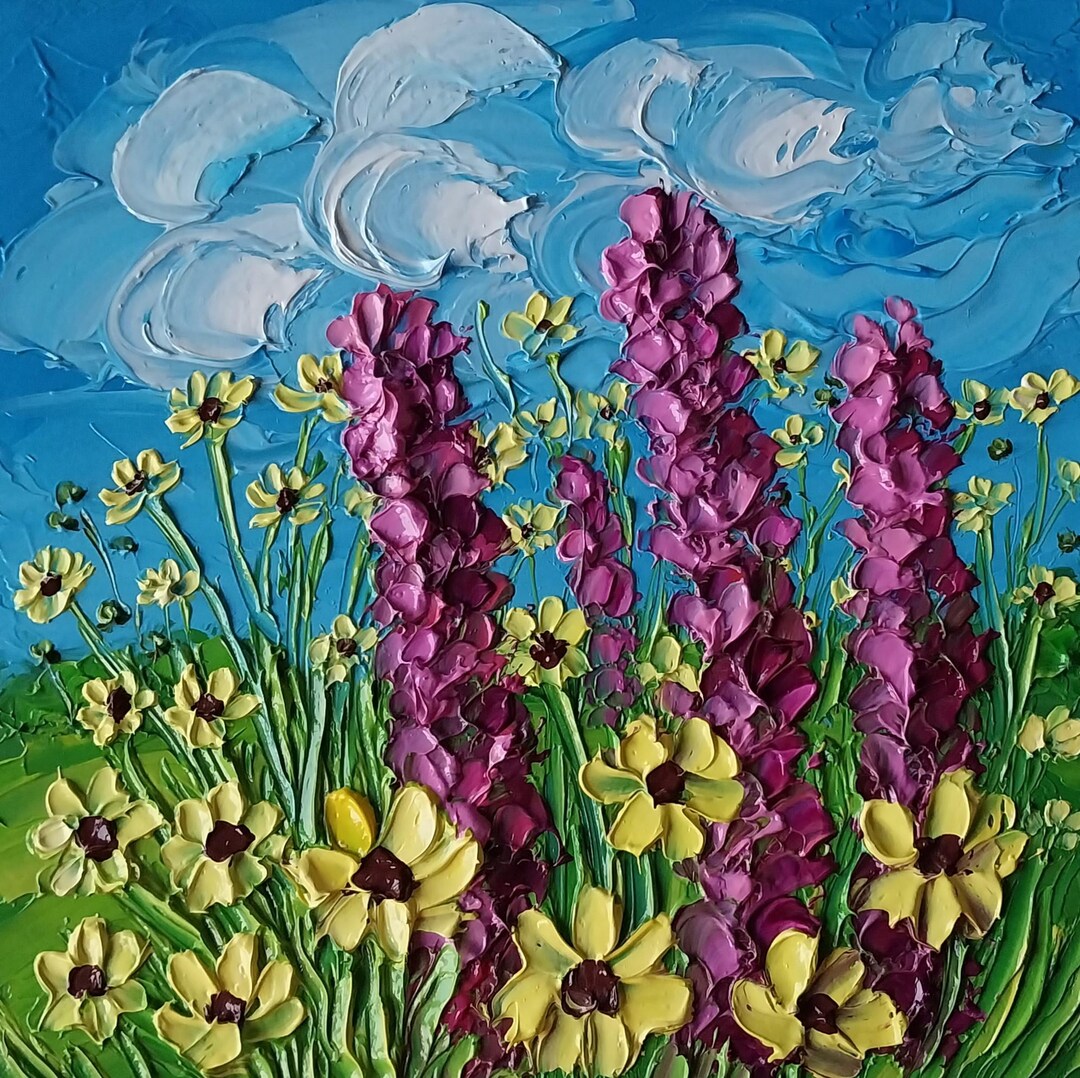 Tallgrass Prairie Wildflowers Oil Painting Original Prairie Sunflower ...