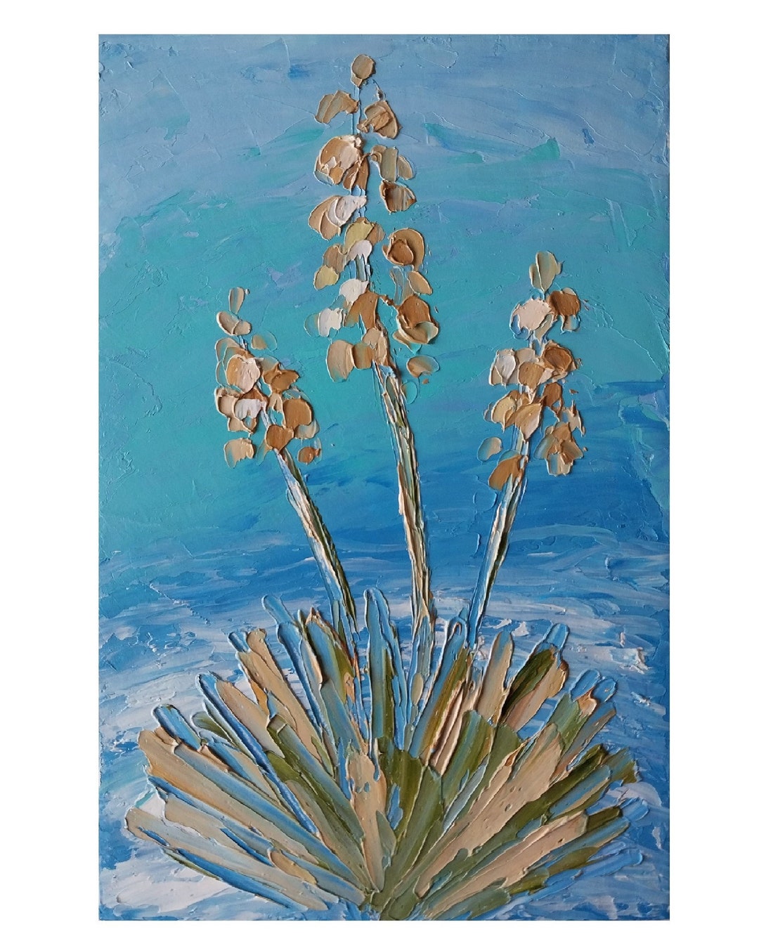Yucca Art Yucca Painting Framed White Sand Desert Flower - Etsy