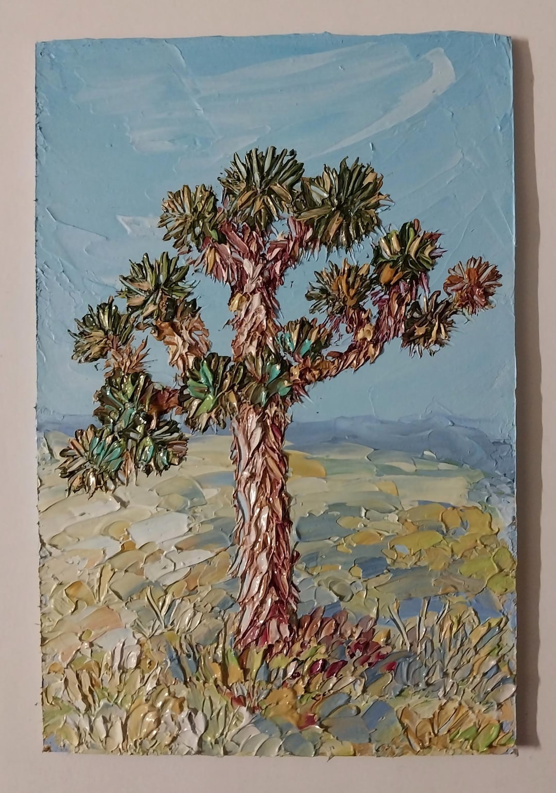 Joshua Tree Oil Painting Original California Desert Landscape Mojave ...