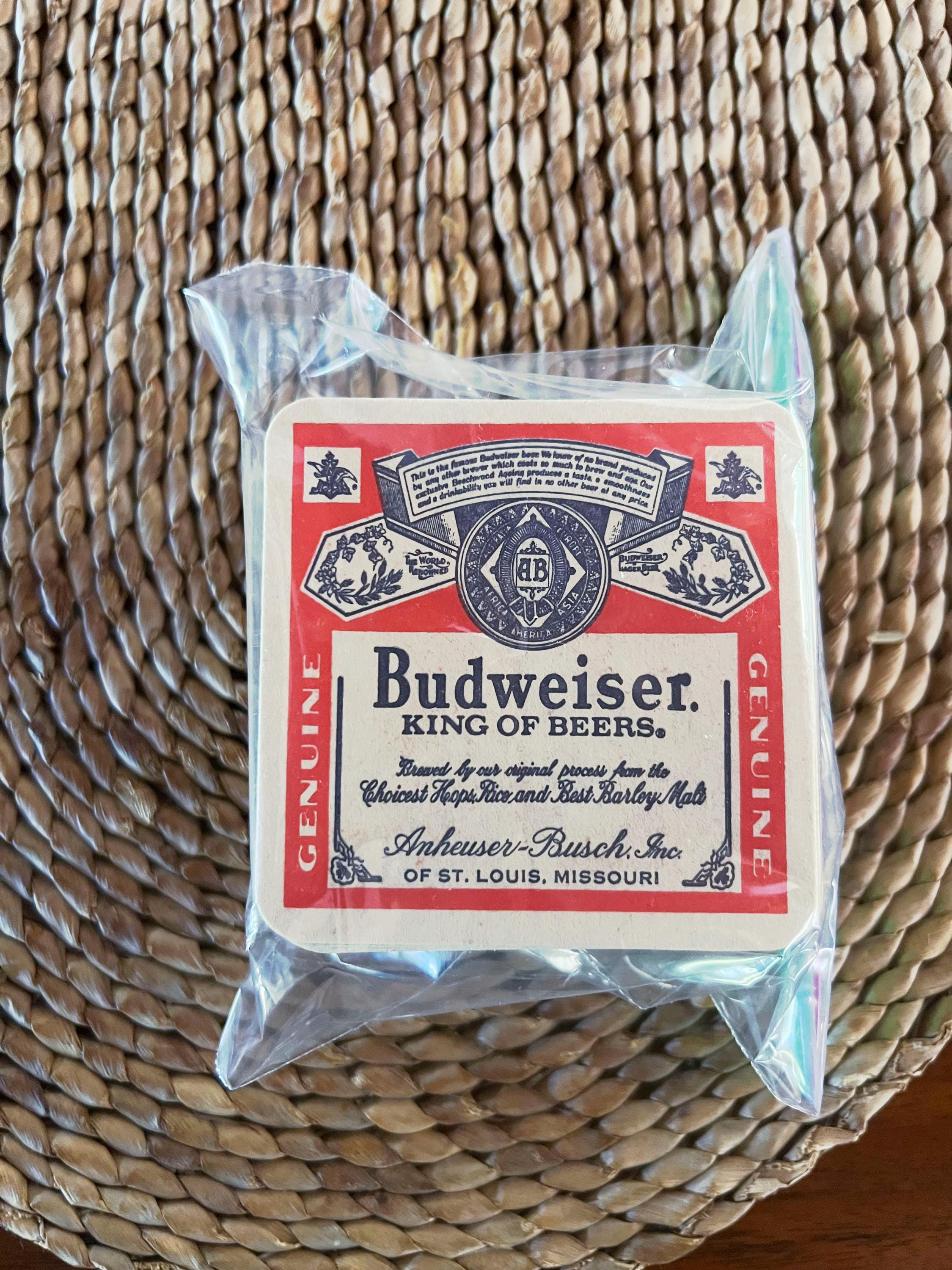 Vintage Budweiser Bar Paper Cardboard Coasters NOS Barware Breweriana ...