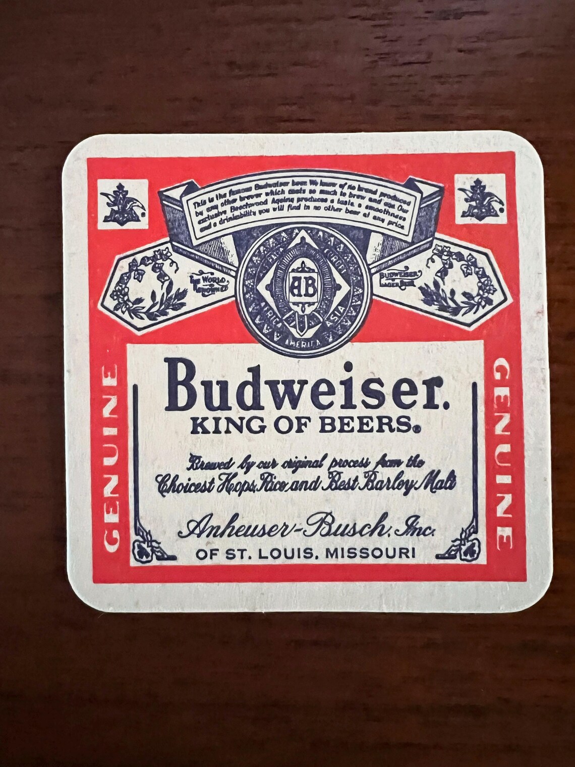 Vintage Budweiser Bar Paper Cardboard Coasters NOS Barware Breweriana ...