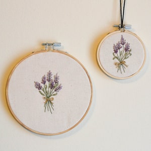 Lavender Mini Embroidery Hoop, Wall Decor, Spring Decorations, Gift for ...