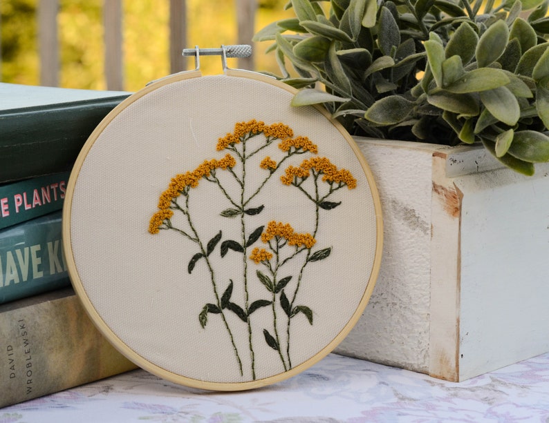 Goldenrod Embroidery Hoop, Wall Decor, Gift for Her, Wild Flower - Etsy