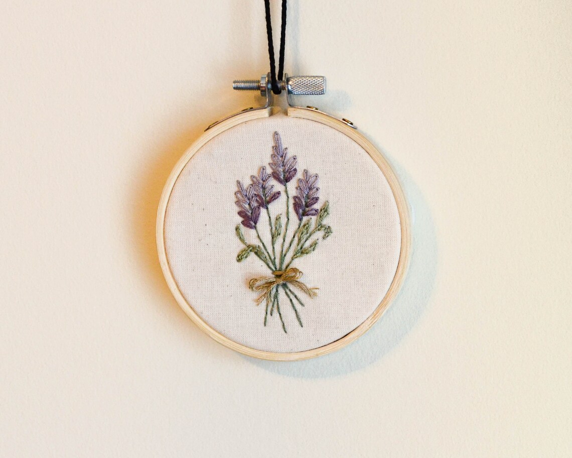 Lavender Mini Embroidery Hoop, Wall Decor, Spring Decorations, Gift for ...