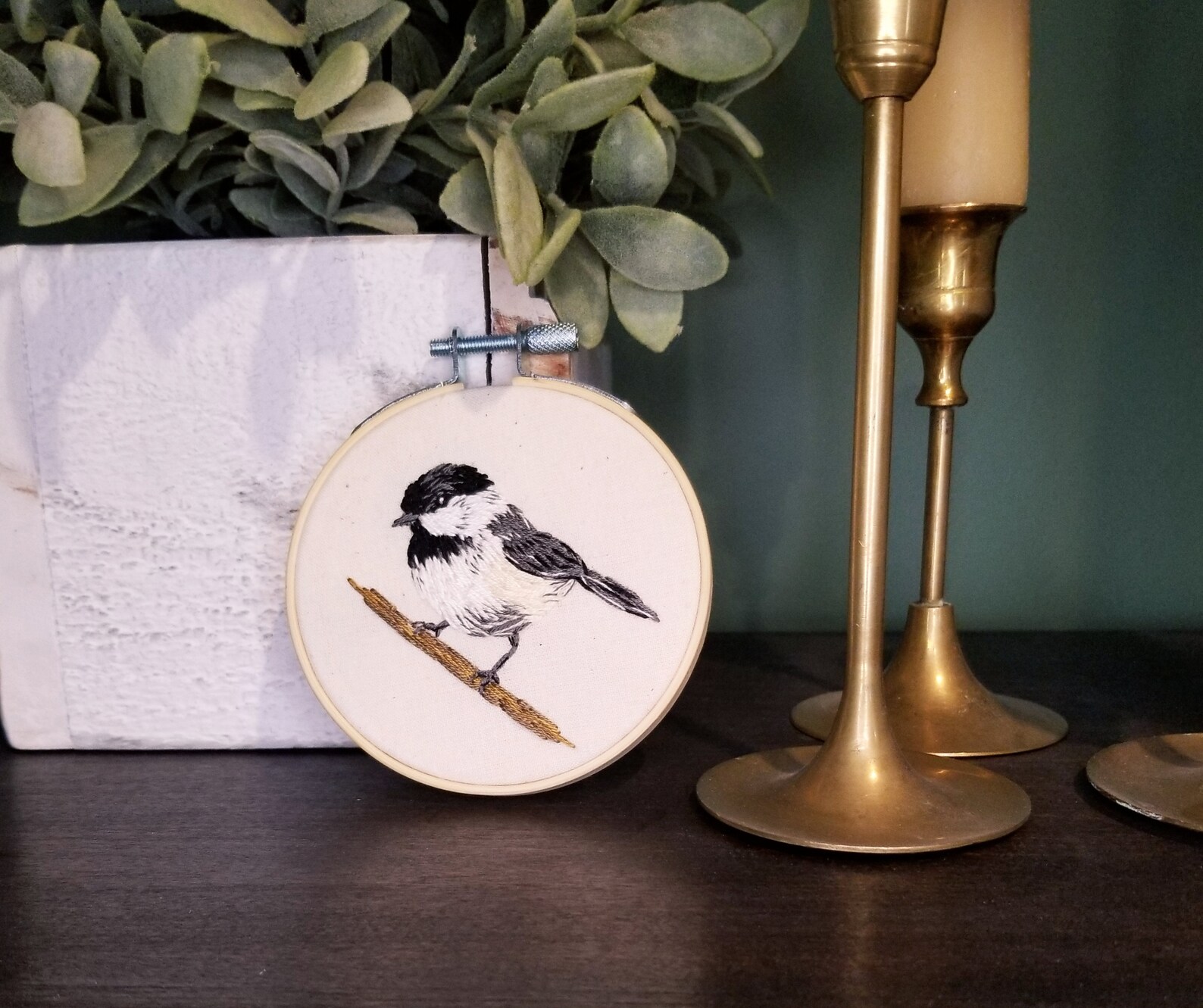 Chickadee Mini Embroidery Hoop, Wall Decor, Spring Decorations, Gift ...