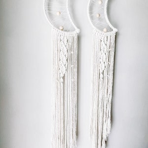 Macrame Crescent Moon Wall Hanging - Etsy