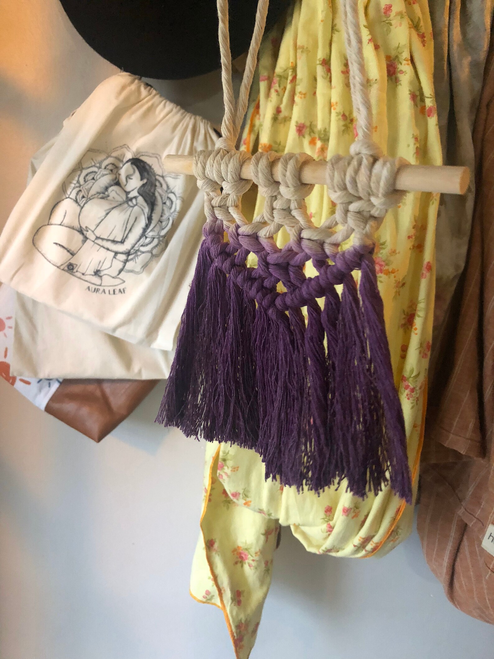 Mini Macrame Car Hanging 33 Colors - Etsy