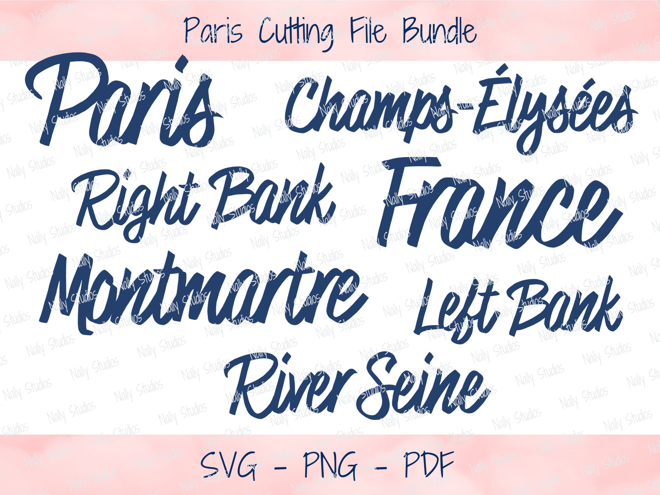Paris SVG Bundle, France Svg, Svg Bundle, Paris Scrapbook, Travel ...