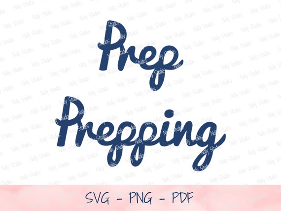 Prep SVG Prepping SVG Word Svg Scrapbook Page Title Svg | Etsy