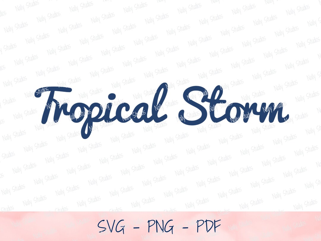 Tropical Storm SVG Cutting File, Hurricane SVG, Scrapbook Page Title ...