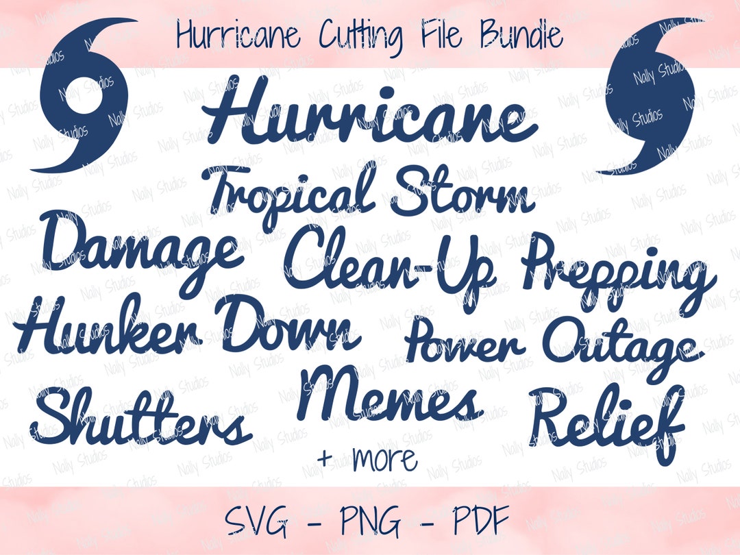 Hurricane SVG Bundle, Tropical Storm SVG, Weather Svg, Power Outage Svg ...