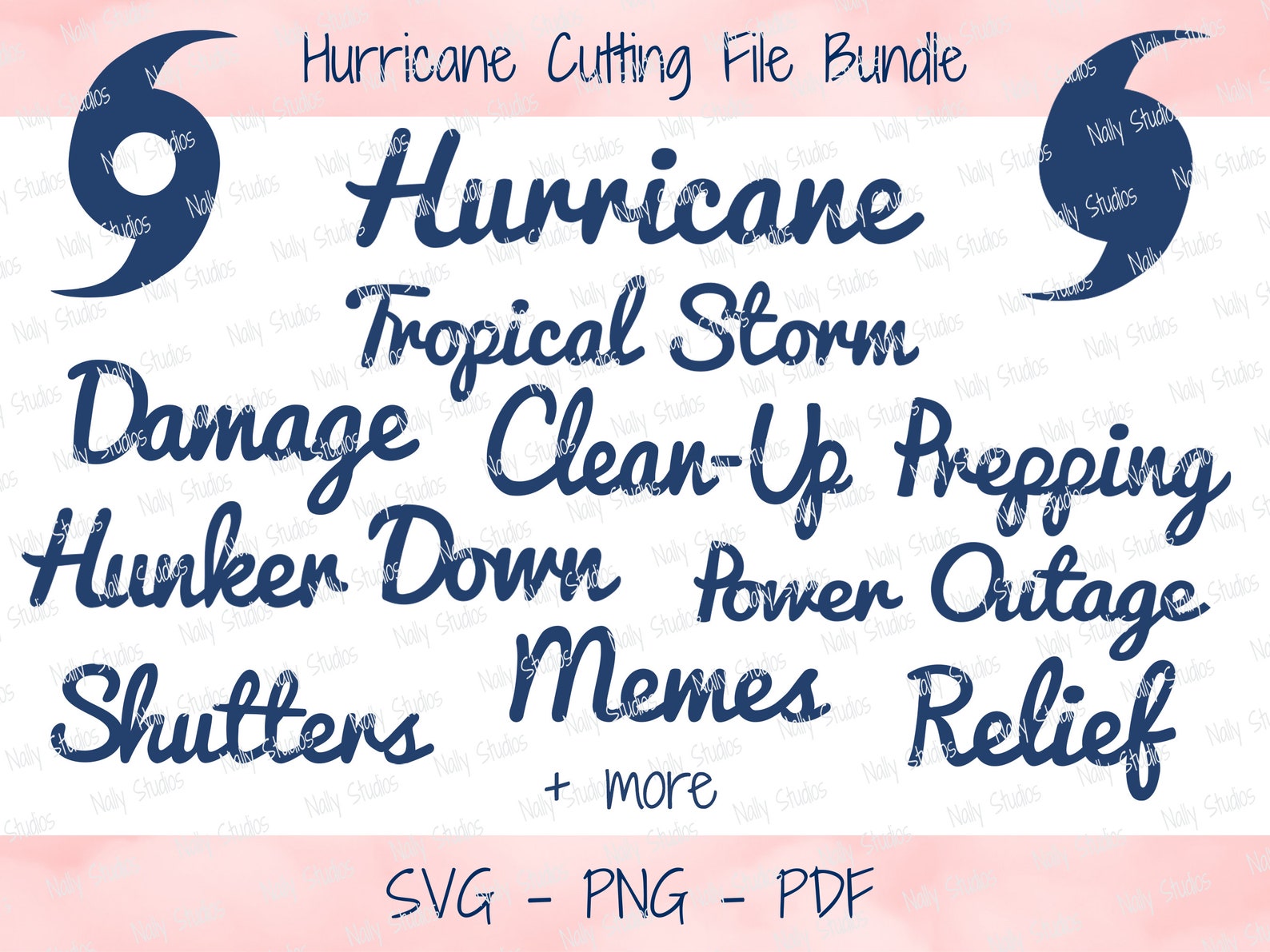 Hurricane SVG Bundle Tropical Storm SVG Weather Svg Power | Etsy