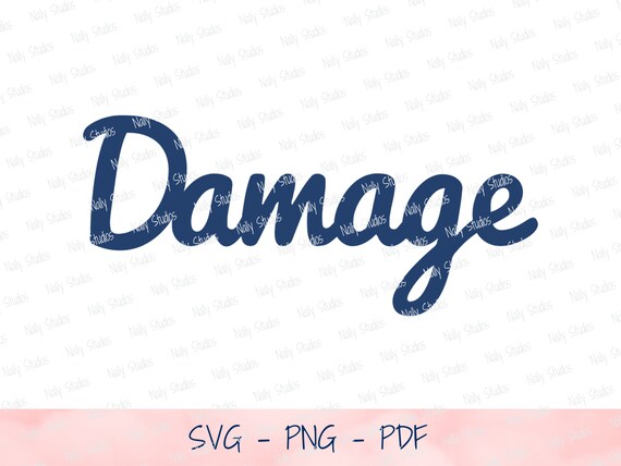 Damage SVG Word Cut File Hurricane Scrapbook Svg Cut File - Etsy