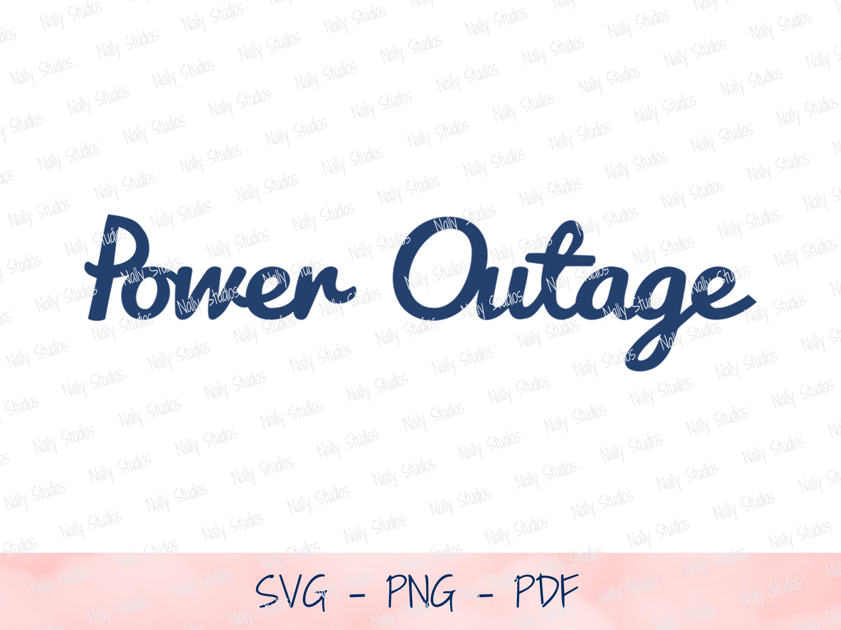 Power Outage SVG Cut File, Scrapbook Page Title, Hurricane Svg, Weather ...
