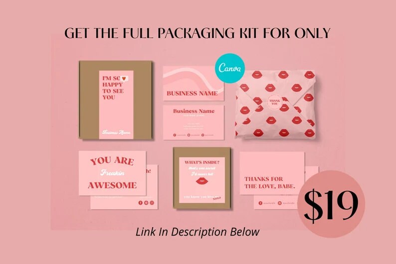 6 Editable Packaging Labels Custom Packaging Stickerbranded - Etsy