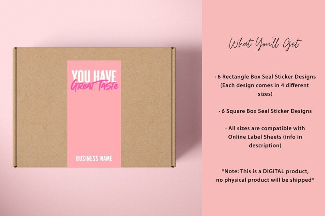 6 Editable Packaging Labels, Custom Packaging Sticker,branded Packaging ...