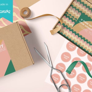 Editable Branded Packaging Template Bundle, Editable Packaging Box ...